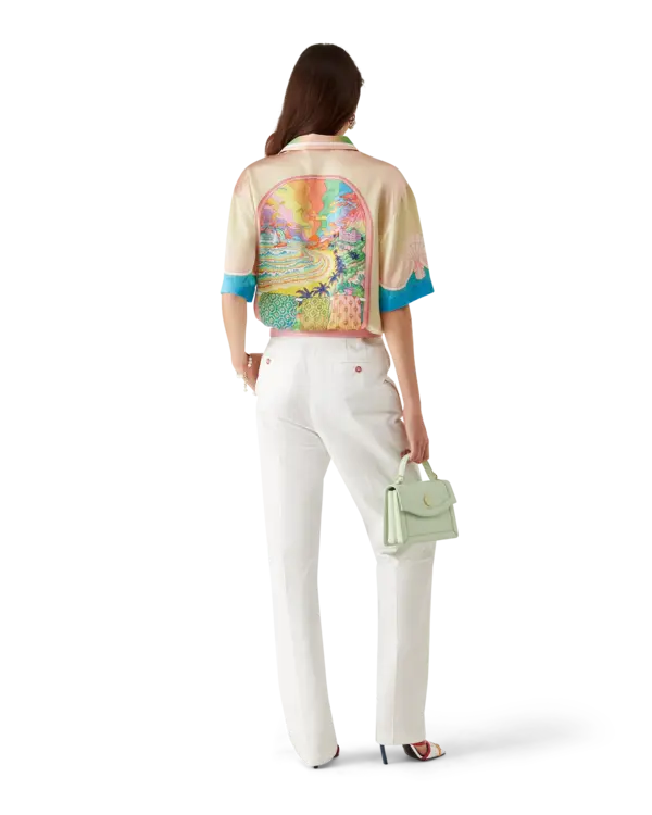 Casablanca Lucid Dreams Short Sleeve Silk Shirt - Multicolor