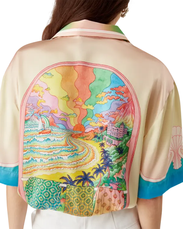 Casablanca Lucid Dreams Short Sleeve Silk Shirt - Multicolor