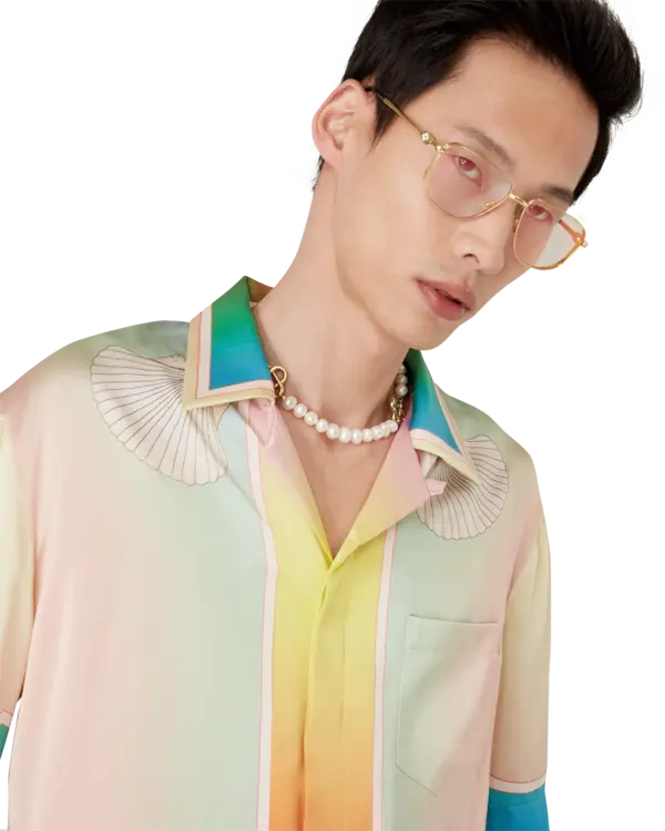 Casablanca Lucid Dreams Short Sleeve Silk Shirt - Multicolor