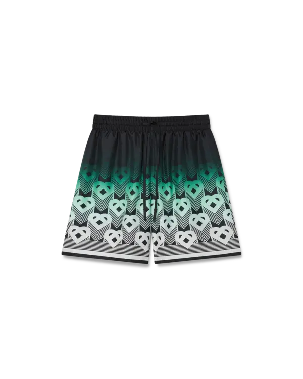 Casablanca Gradient Monogram Silk Shorts - Green