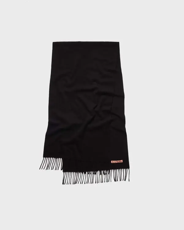 Acne Studios Fringe Wool Scarf - Black