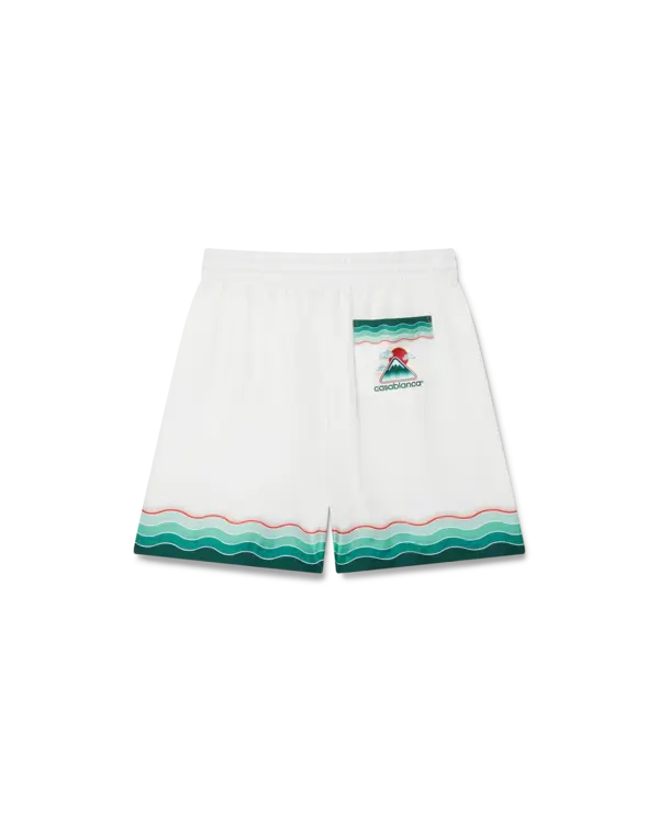 Casablanca Montagne Ondulee Silk Shorts - Multicolor