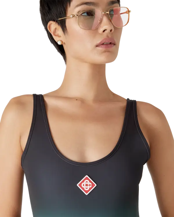 Casablanca Gradient Swimsuit - Black