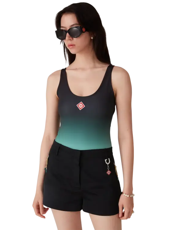 Casablanca Gradient Swimsuit - Black