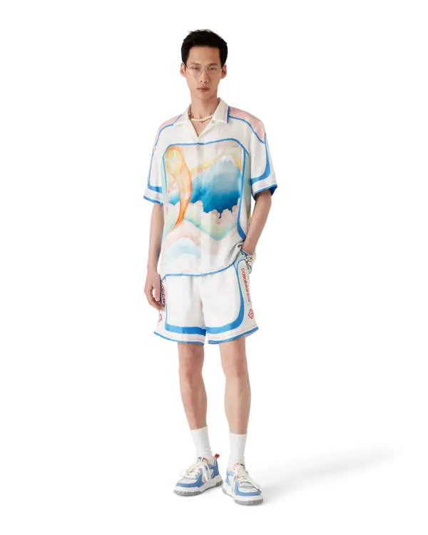 Casablanca Fuji Dream Silk Shorts - Multicolor