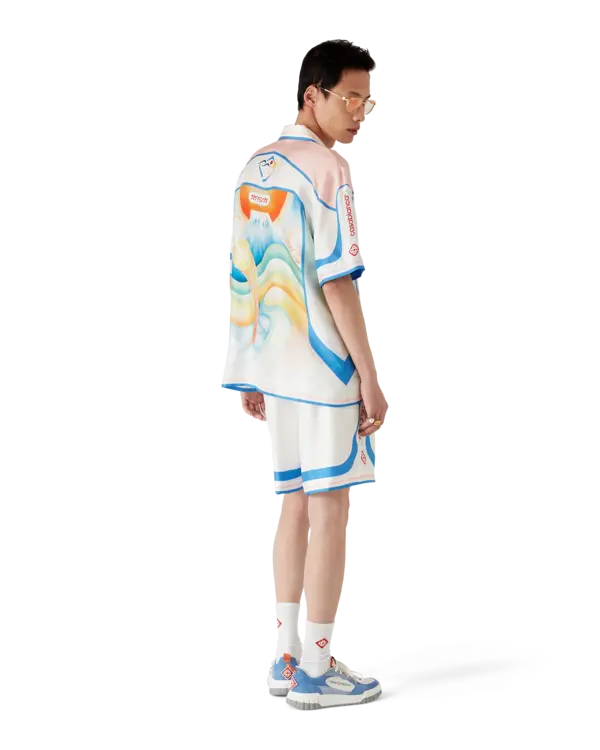 Casablanca Fuji Dream Silk Shorts - Multicolor