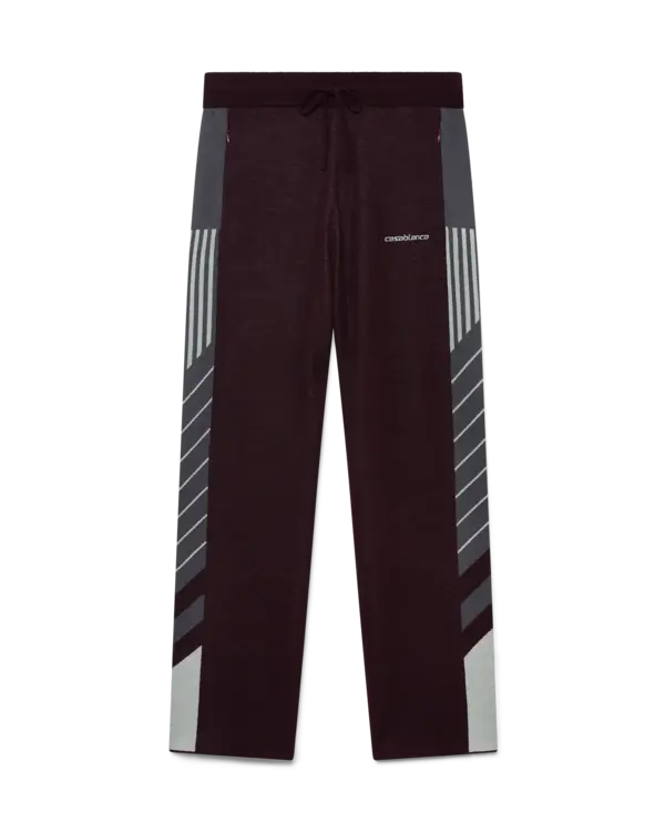 Casablanca Merino Diagonal Tennis Trousers - Multicolor