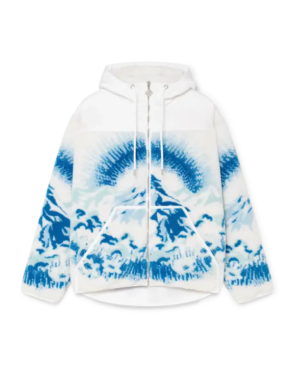 Casablanca Ski Landscape Fleece Jacket - Blue