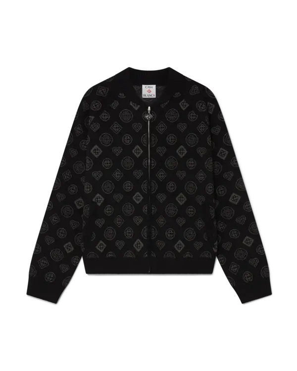 Casablanca Monogram Jacquard Bomber Jacket - Multicolor