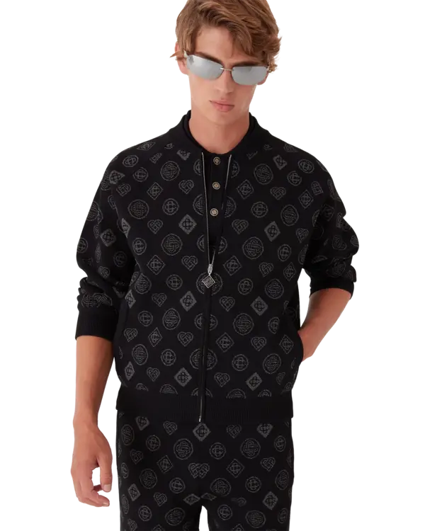 Casablanca Monogram Jacquard Bomber Jacket - Multicolor