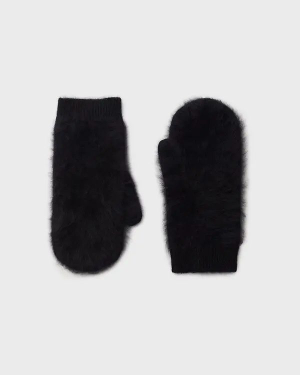 LISA YANG Brushed Mittens - Black