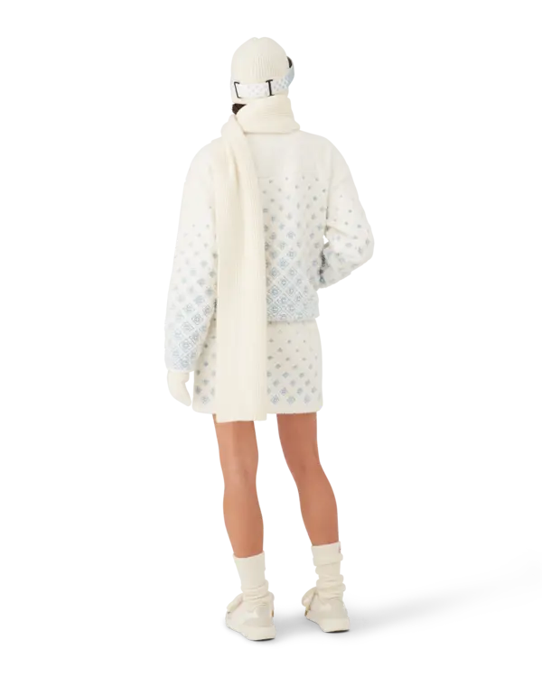 Casablanca Embroidered Gradient Monogram Cropped Fleece Jacket - Multicolor