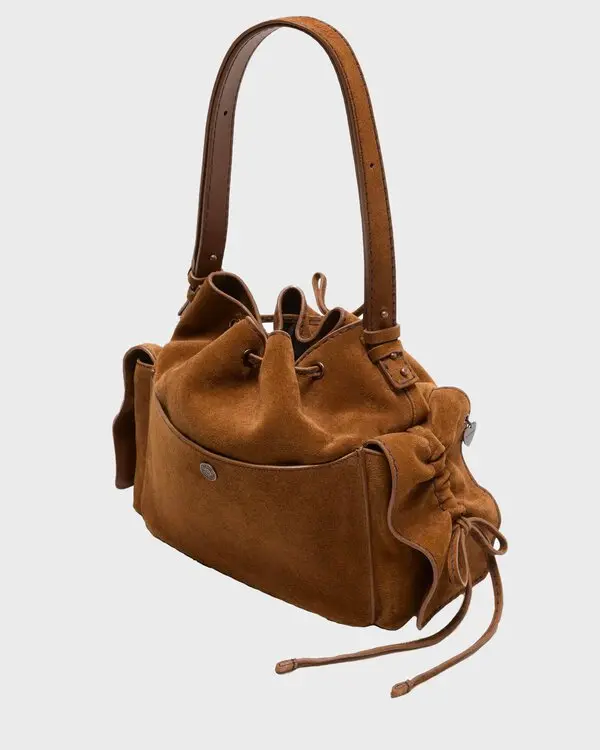 Acne Studios Multipocket Bucket Suede Bag