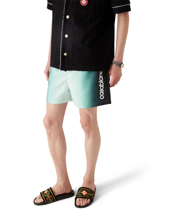 Casablanca Gradient Monogram Jacquard Swim Shorts - Multicolor