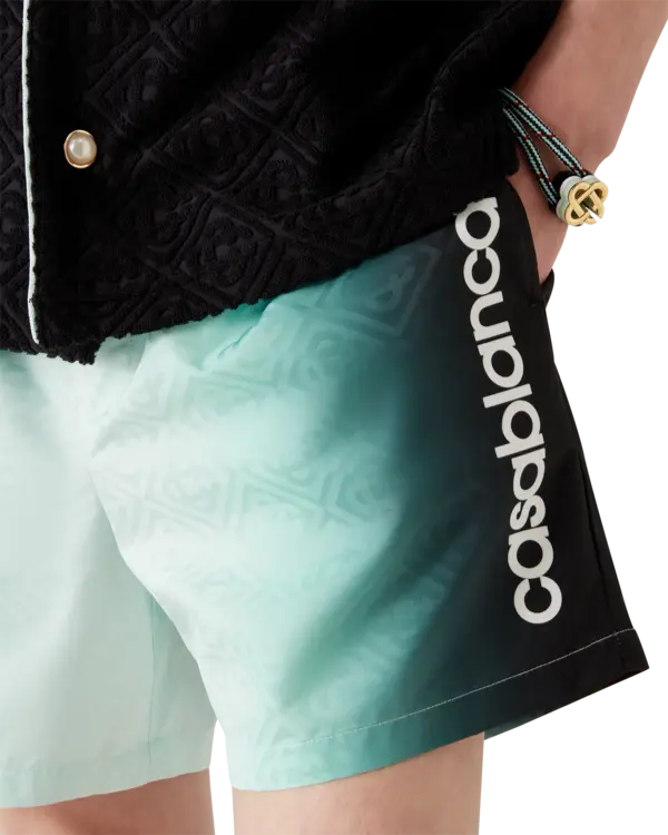 Casablanca Gradient Monogram Jacquard Swim Shorts - Multicolor