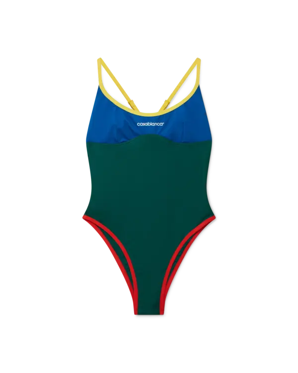 Casablanca Colourblock Swimsuit - Multicolor
