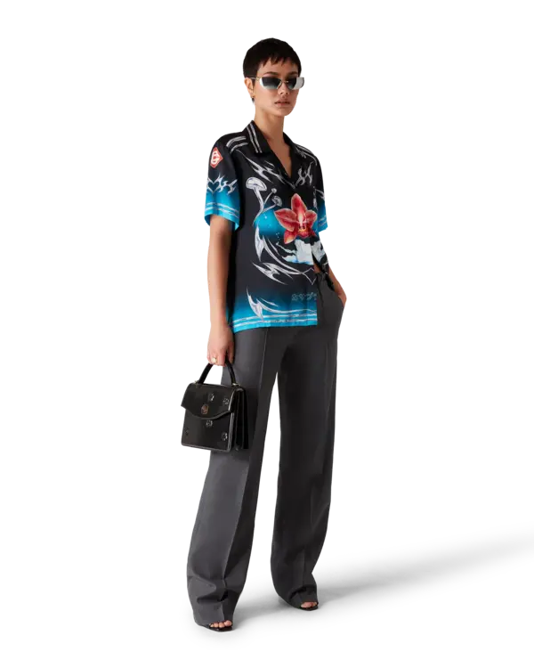 Casablanca Blades Short Sleeve Silk Shirt