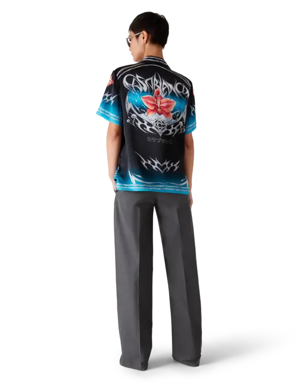 Casablanca Blades Short Sleeve Silk Shirt