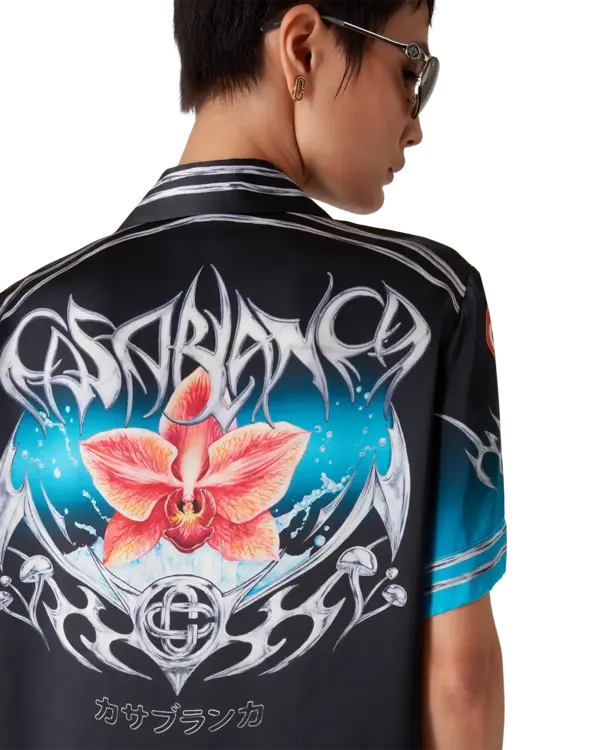 Casablanca Blades Short Sleeve Silk Shirt