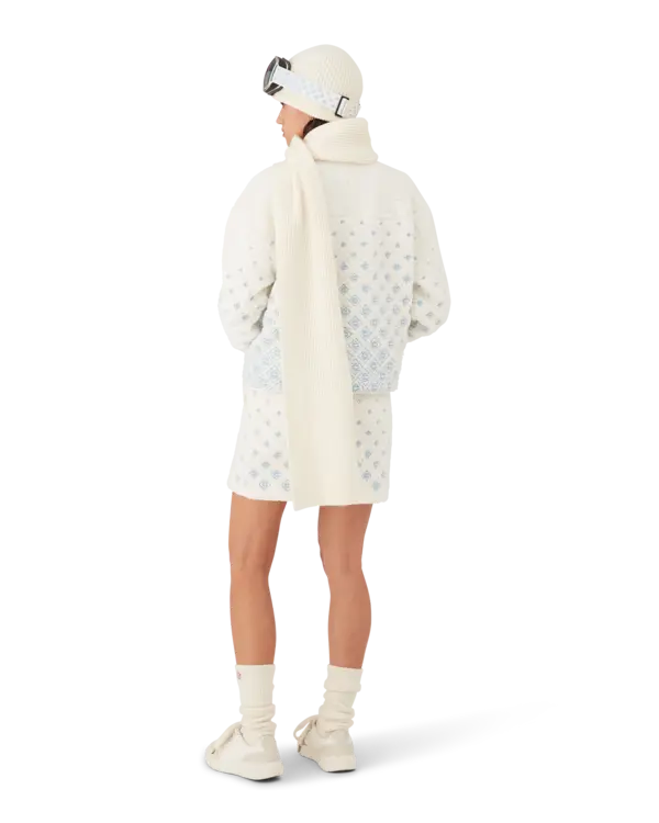 Casablanca Embroidered Monogram Fleece Mini Skirt - Multicolor