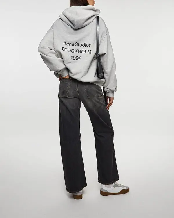 Acne Studios Logo Hoodie - Light Grey