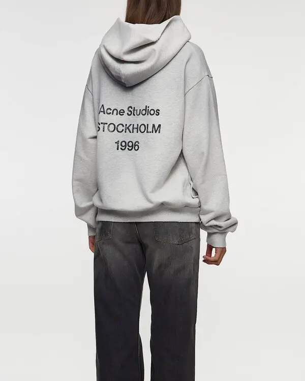 Acne Studios Logo Hoodie - Light Grey