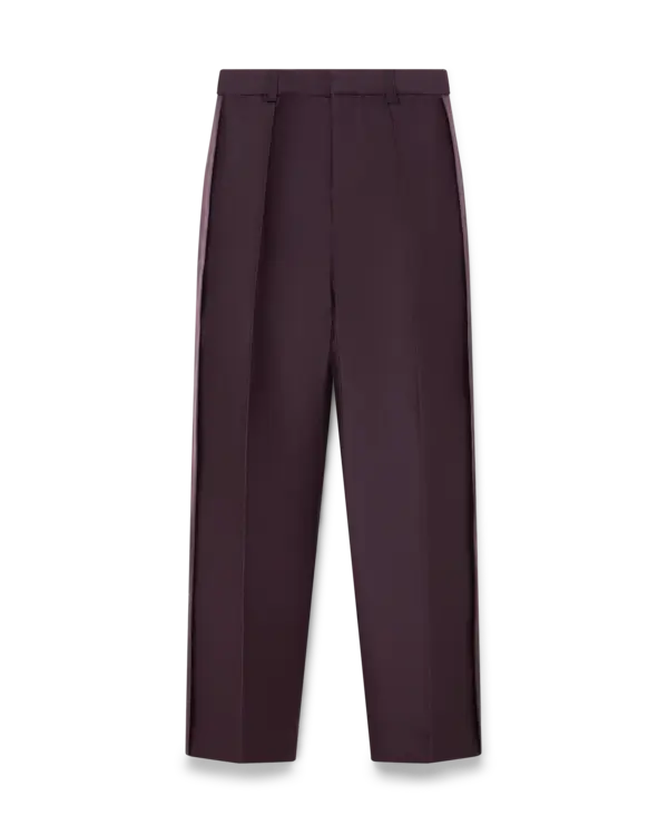 Casablanca Tailored Wool-silk Trousers With Viscose Side Stripe