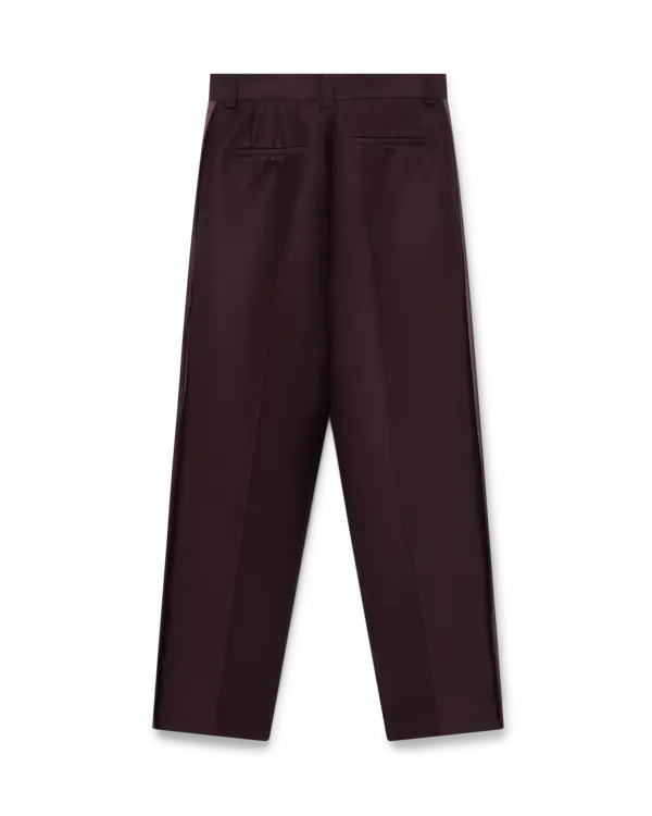 Casablanca Tailored Wool-silk Trousers With Viscose Side Stripe