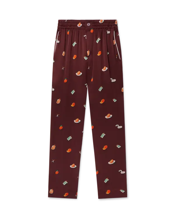 Casablanca Vices Silk Satin Pyjama Trousers - Multicolor