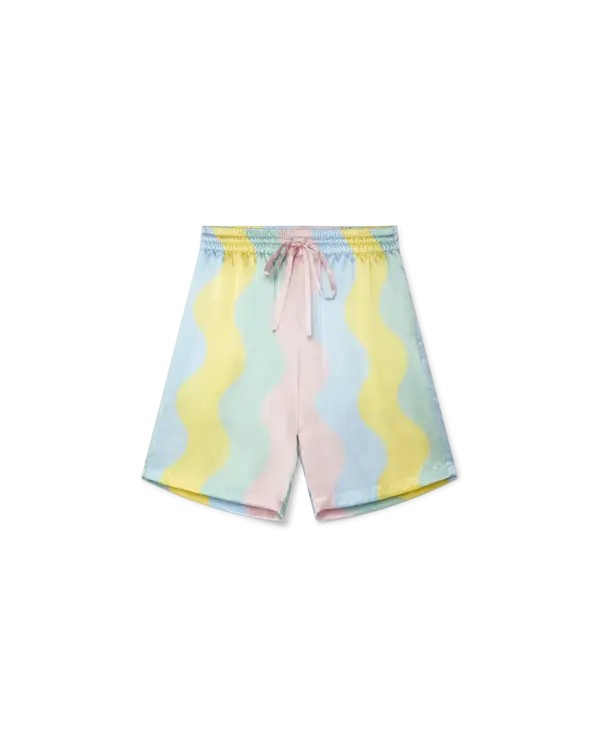 Casablanca Silk Wave Shorts - Multicolor