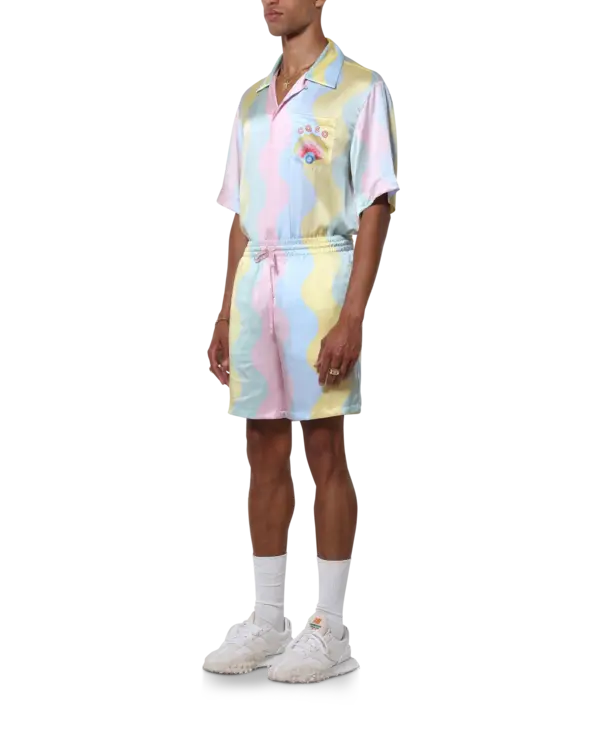 Casablanca Silk Wave Shorts - Multicolor