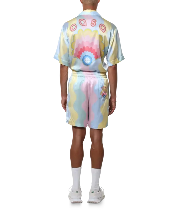 Casablanca Silk Wave Shorts - Multicolor
