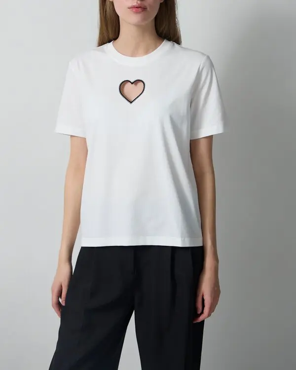 CLOEYS Heart T-shirt - White