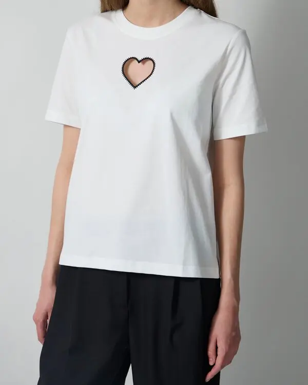 CLOEYS Heart T-shirt - White