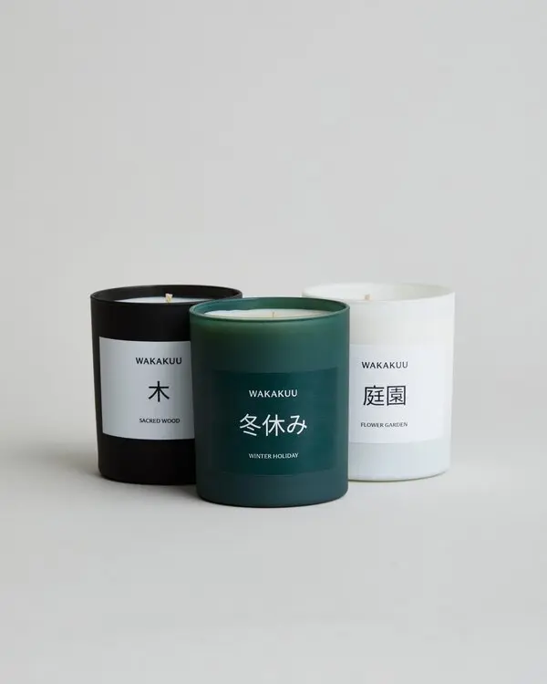 WAKAKUU Candle White Christmas