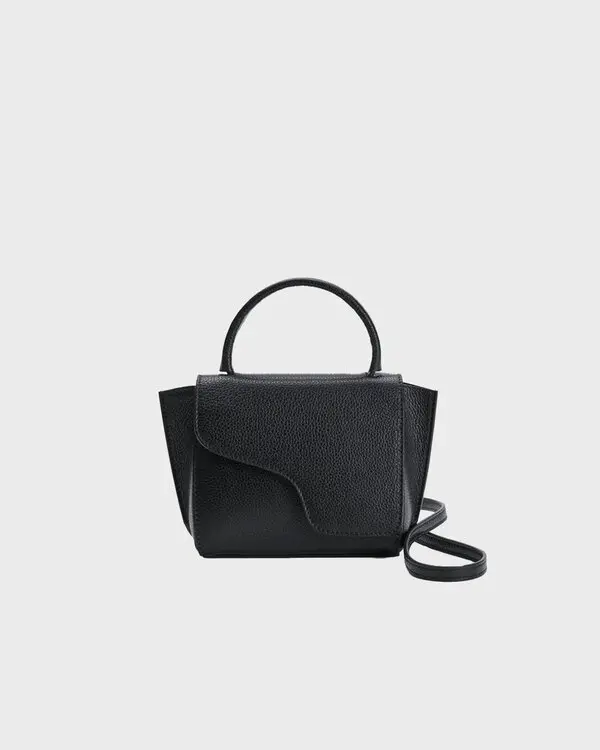 ATP ATELIER Montalcino Grained Calf Bag - Black