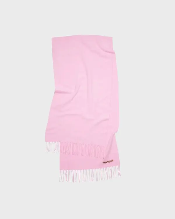 Acne Studios Fringe Wool Scarf - Pink