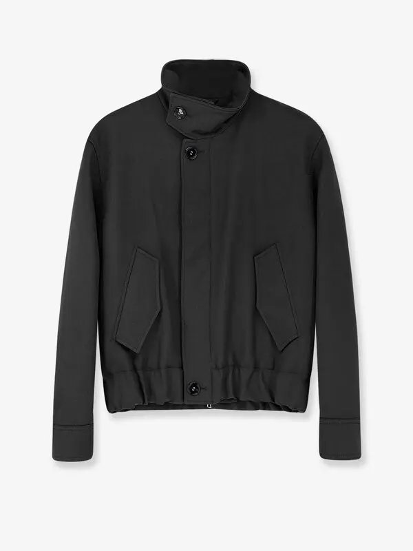AMI Paris Virgin Wool Bomber Jacket - Grey