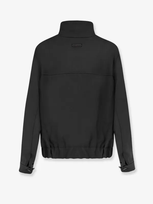 AMI Paris Virgin Wool Bomber Jacket - Grey