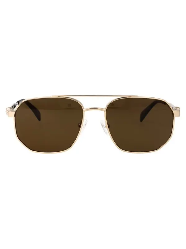 Alexander McQueen Full Rim Sunglasses - Gold