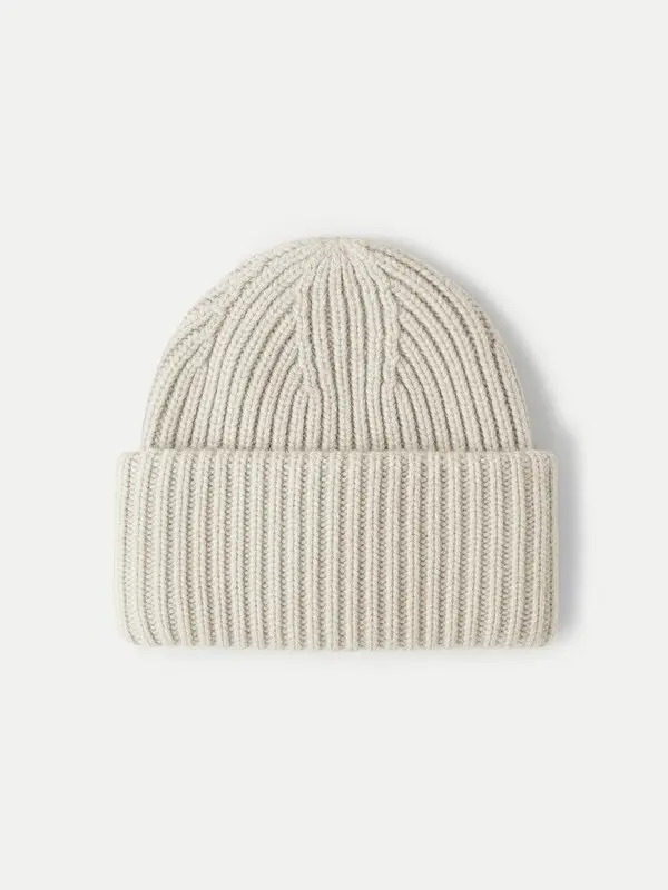 Veronica Beard Wool-cashmere Beanie - Oatmeal Melange