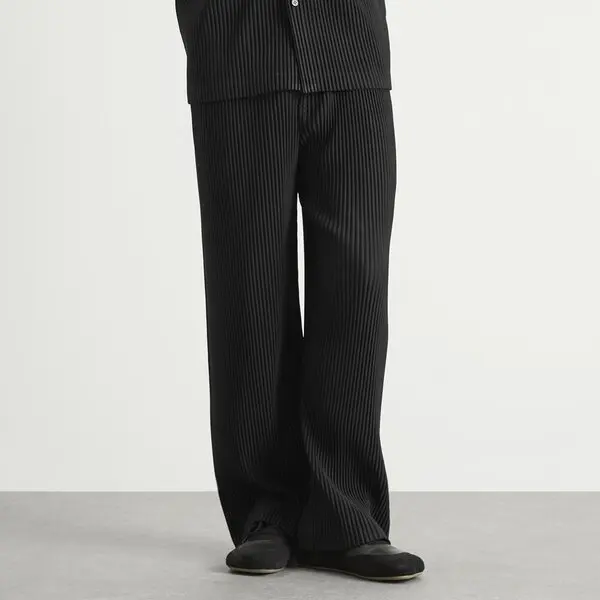Issey Miyake Pleated Wide Leg Trousers