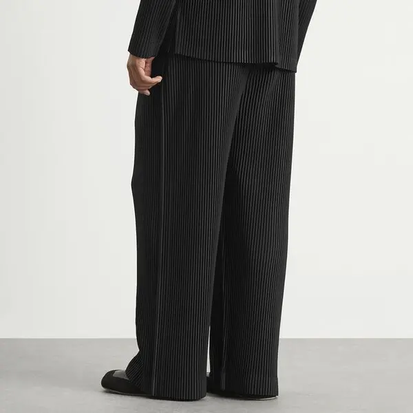 Issey Miyake Pleated Wide Leg Trousers