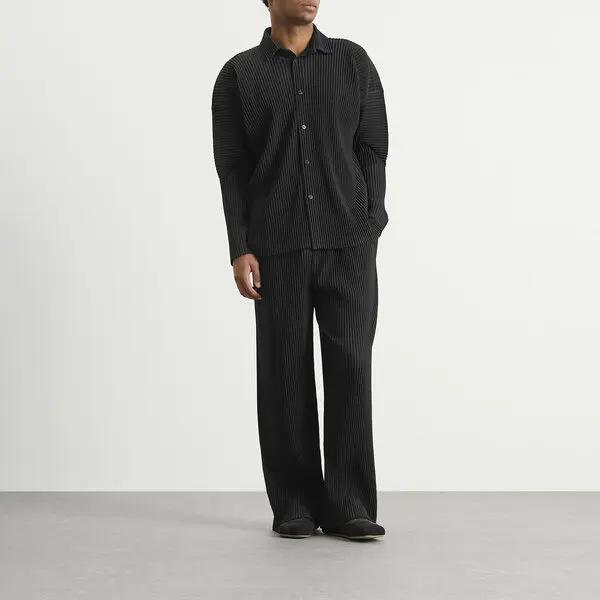 Issey Miyake Pleated Wide Leg Trousers