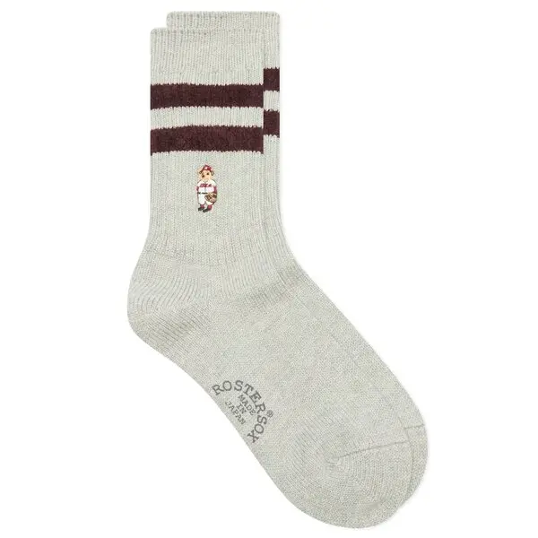 ROSTERSOX 84 Bear Socks - Burgundy