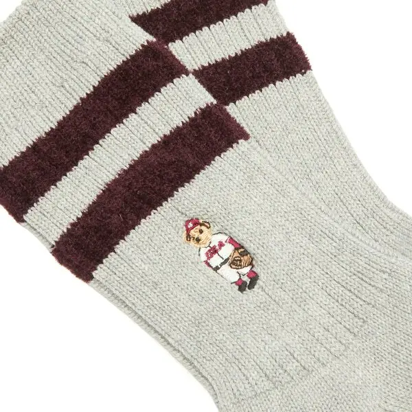 ROSTERSOX 84 Bear Socks - Burgundy
