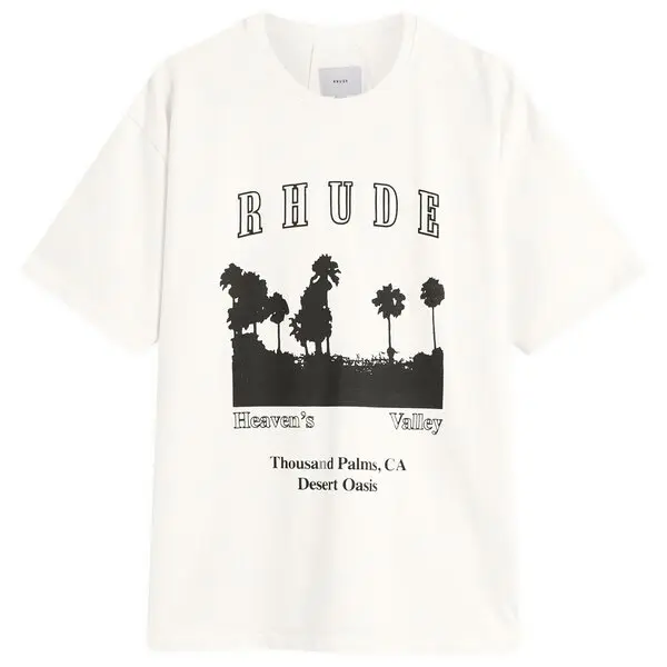 Rhude Thousand Palms T-shirt - Vintage White/black