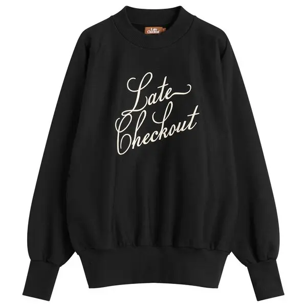 LATE CHECKOUT Script Crewneck Sweatshirt