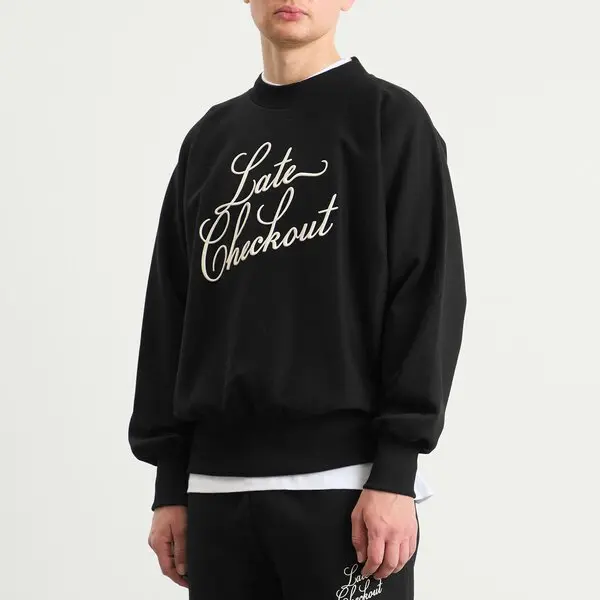LATE CHECKOUT Script Crewneck Sweatshirt