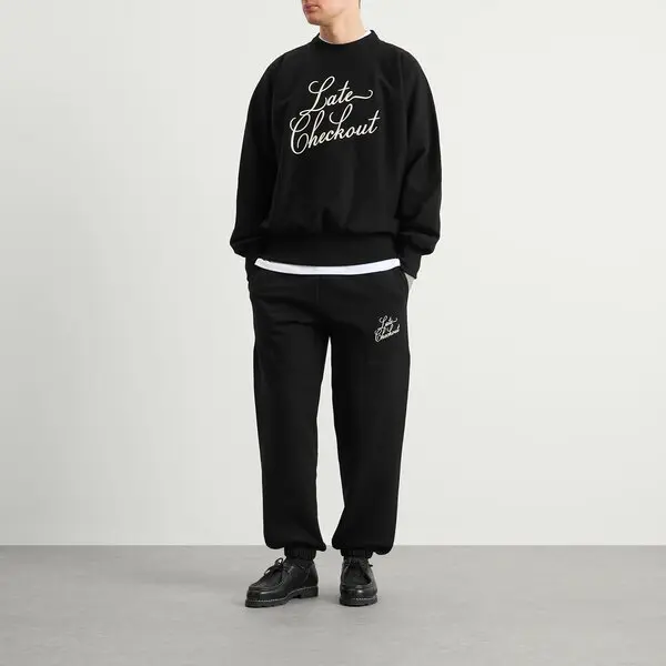 LATE CHECKOUT Script Crewneck Sweatshirt
